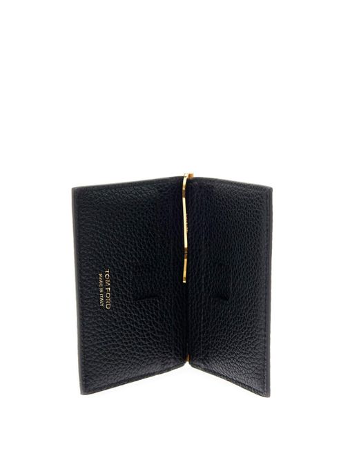 Tom Ford Bi-Fold Wallet With Embossed Logo Lettering On The Front in ...