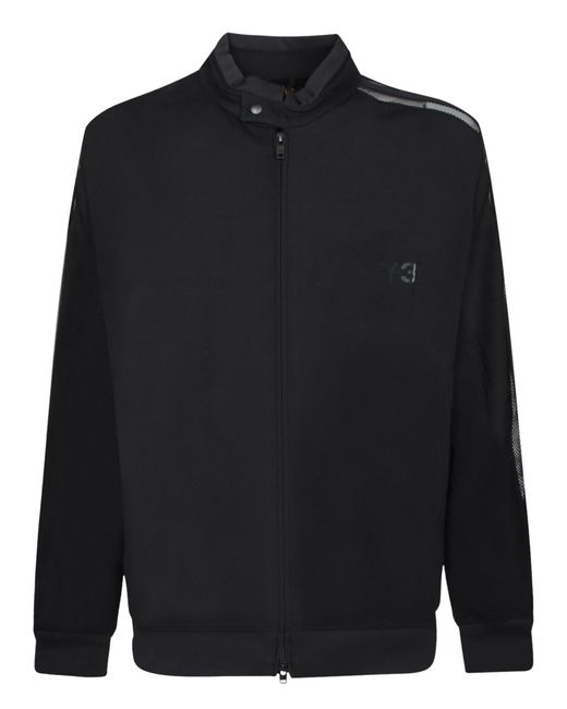 Y-3 Stripes Zip Track Jacket in Black for Men | Lyst