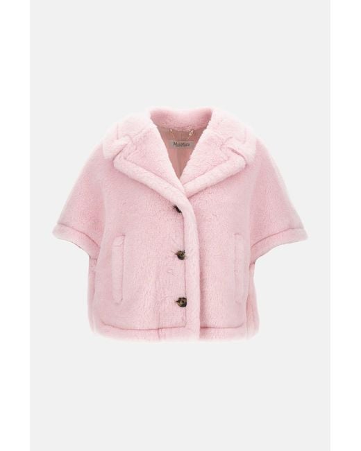 Max Mara Raven Cape in Pink | Lyst UK