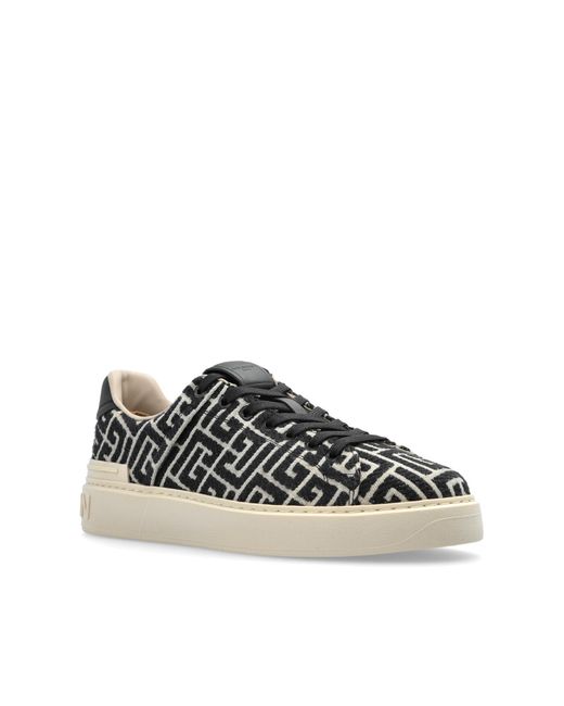 Balmain Sports Shoes With Monogram in Black | Lyst UK