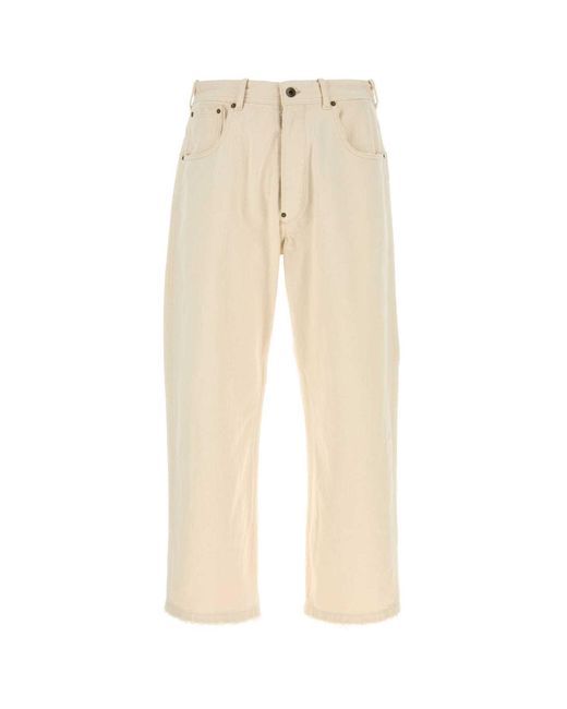 Maison Margiela Melange Sand Denim Jeans in Natural for Men | Lyst UK