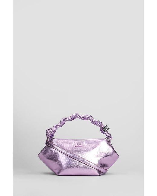 Ganni Bou Bag Mini Metal Hand Bag in Pink | Lyst
