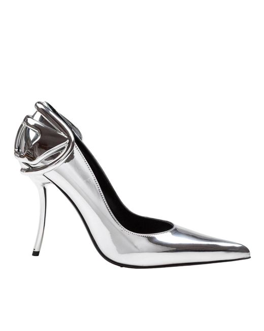 DIESEL Metallic Leather Pumps | Lyst
