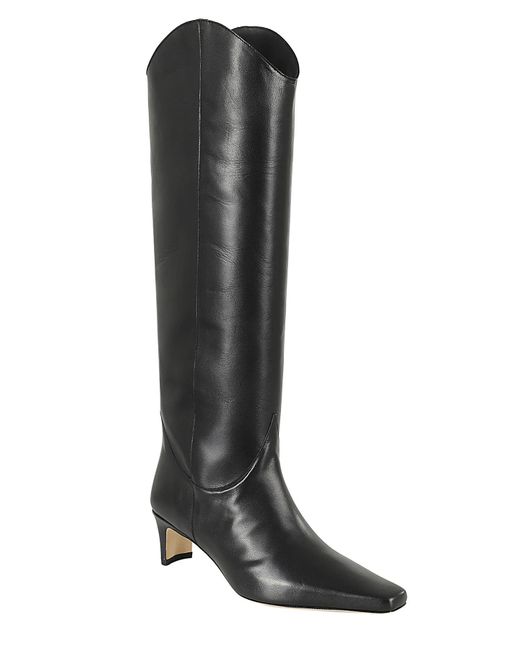 STAUD Western Wally Knee-high Boots in Black | Lyst