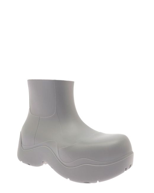 Bottega Veneta 'Puddle' Molded Ankle Boots in Gray | Lyst