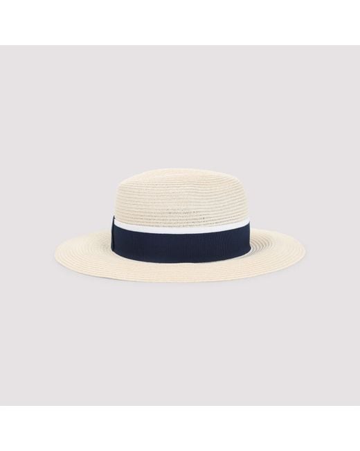 Maison Michel Henrietta Hat Straw in Blue | Lyst UK