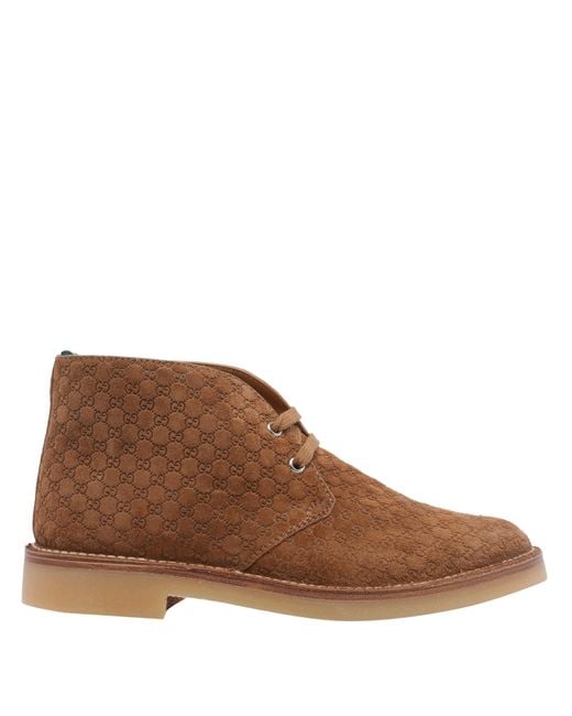 Gucci Ankle Boot With Web Detail in Brown for Men | Lyst UK