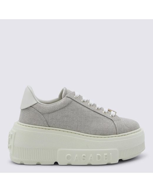 Casadei Leather Nexus Solar Eclipse Sneakers in Grey | Lyst UK