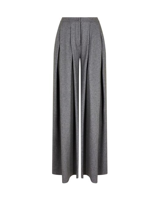 Giorgio Armani Wide Two-Pleat Trousers in Grey | Lyst UK