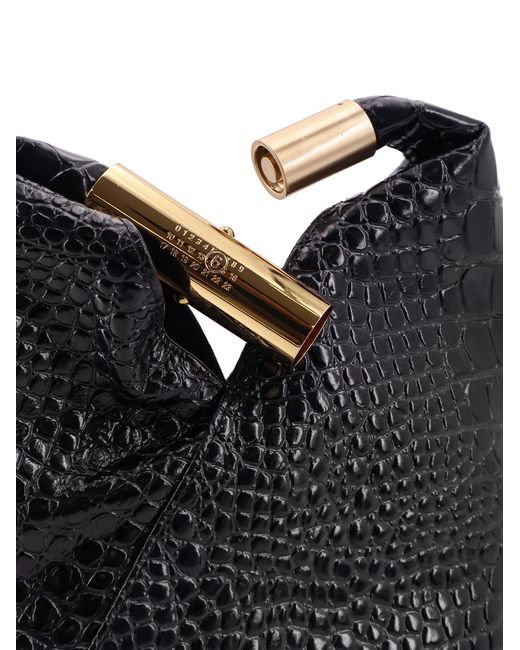 MM6 by Maison Margiela Japanese Leather Shoulder Bag in Black | Lyst