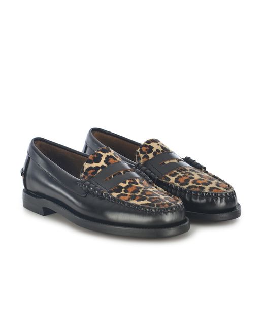 Sebago Mocassin Dan Wild Made Of Leather in Black | Lyst