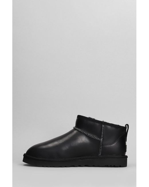 UGG Classic Ultra Mini R Low Heels Ankle Boots in Black for Men | Lyst