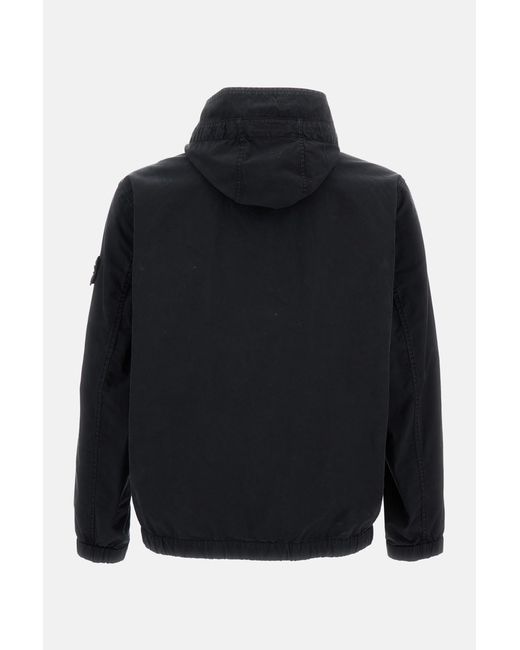 Stone Island Hooded Jacket in Blue for Men | Lyst UK