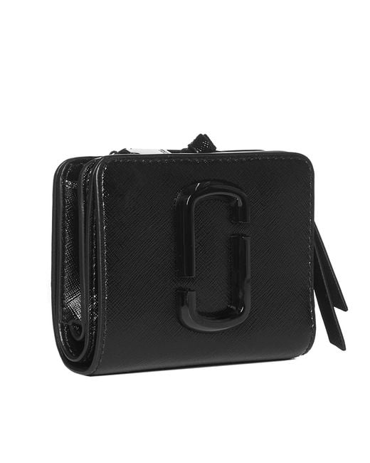 Marc Jacobs The Mini Compact Leather Wallet in Black | Lyst UK