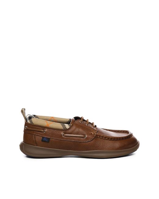 Burberry Boat Moccasins in Brown for Men | Lyst