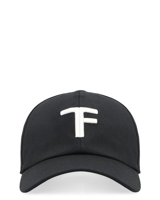 Tom Ford Logo Baseball Cap in Black for Men | Lyst