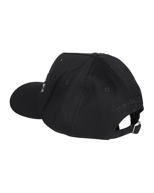 DSquared² Logo Embossed Cap in Black for Men | Lyst