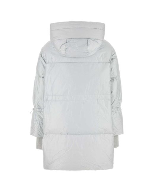 Moorer Ice Nylon Justine Down Jacket in Gray | Lyst