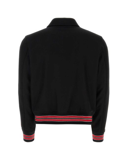 Amiri Wool Blend Bomber Jacket in Black for Men | Lyst UK