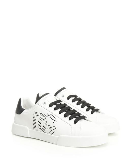 Dolce & Gabbana Portofino Sneaker in White for Men | Lyst UK