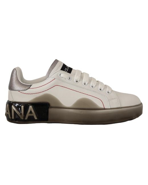 Dolce & Gabbana Elegant Leather Sneakers in Black | Lyst UK