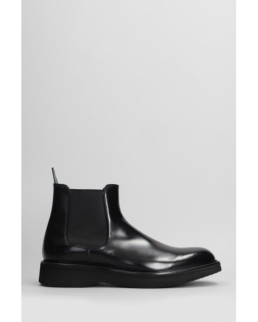 Green George Combat Boots in Black for Men | Lyst