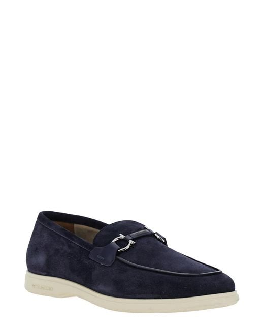 Ferragamo 'Cosimo' Loafers With Metallic Hooks On The Front in Blue for ...