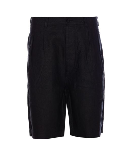sunflower Linen Bermuda in Black for Men | Lyst