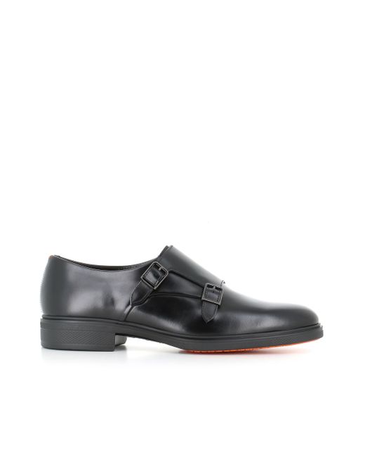 Santoni Double Monk Easy in Black for Men | Lyst