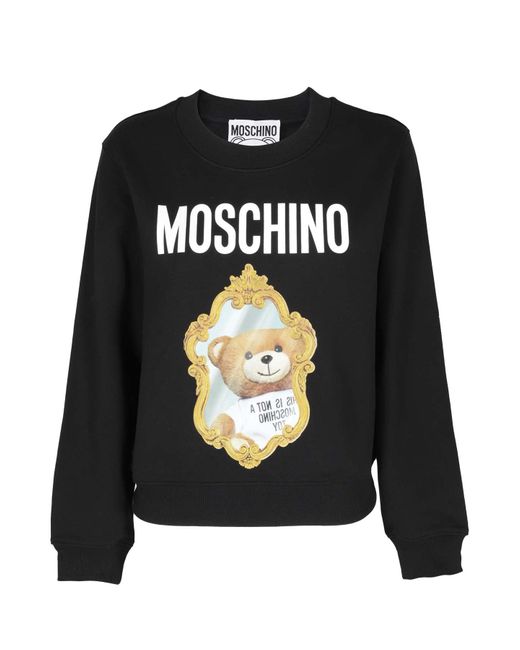 Moschino Fleece Felpa Orso Logo in Black | Lyst Moschino Fleece Felpa Orso Logo in Black | Lyst
