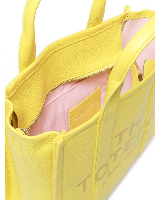 Marc Jacobs Leather Medium Tote Bag in Yellow | Lyst