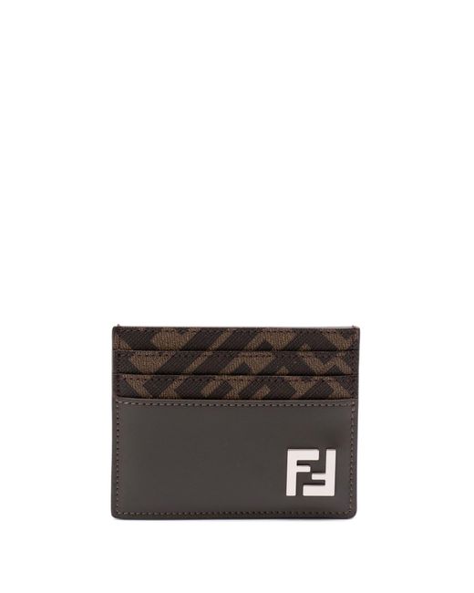 Fendi Ff Card Holder in White for Men | Lyst
