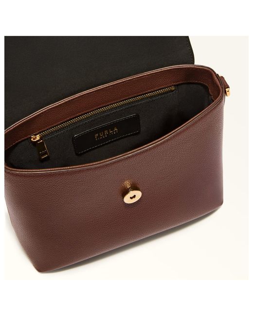 Furla Moonlight S Chocolate Leather Handbag in Brown | Lyst UK