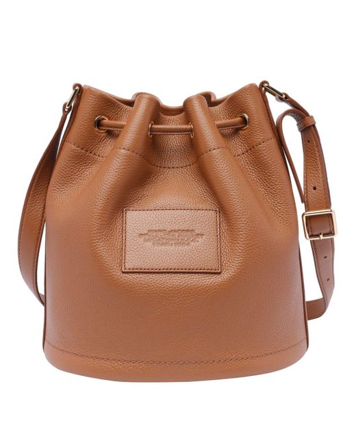 Marc Jacobs The Leather Large Bucket Bag in Brown | Lyst