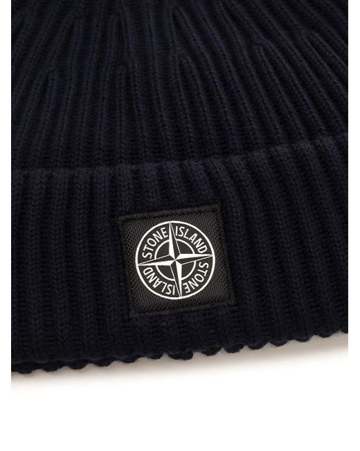 Stone Island Rws Wool Hat in Blue for Men | Lyst