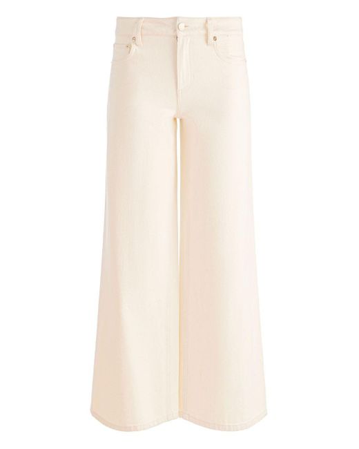 Alice + Olivia Slay Wide-Leg Trousers in White | Lyst UK