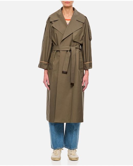 Max Mara Oversized Military Trench Coat For in Natural | Lyst