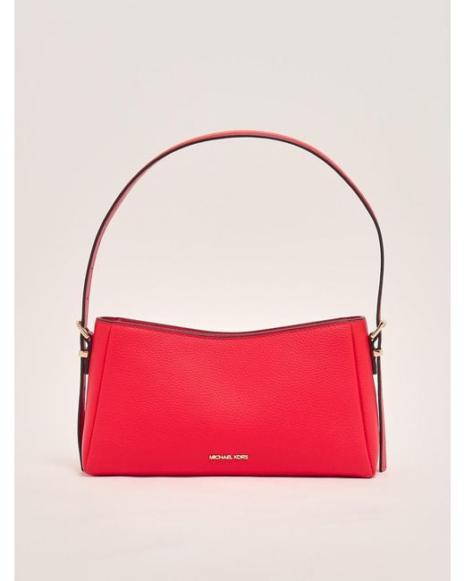 Michael Kors Moore Shoulder Bag in Red | Lyst