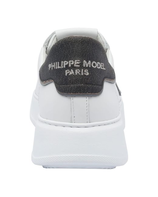 Philippe Model Temple Sneakers in White for Men | Lyst UK