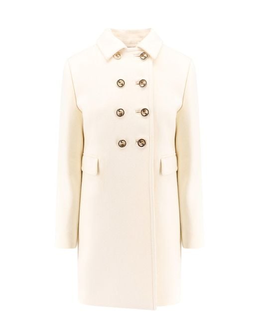 Gucci Coat in Natural | Lyst