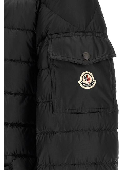 Moncler Quilted Hood Jacket in Black for Men | Lyst UK