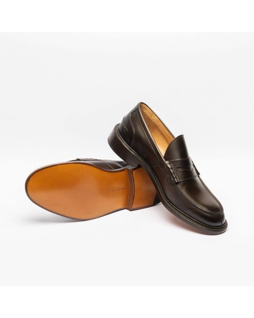 Tricker's Espresso Burnished Calf Loafer in Brown for Men | Lyst