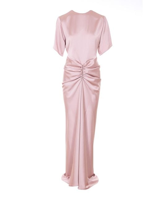 ANDAMANE Iris Long Dress in Pink | Lyst UK