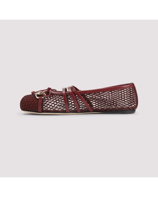 Gucci Mesh Ballerina in Red | Lyst UK