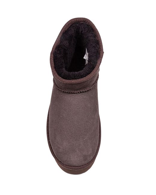 EMU Stinger Micro Flatform Suede Boot in Brown | Lyst