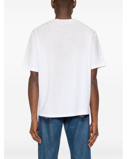 Acne Studios Logo Cotton T-Shirt in White for Men | Lyst UK
