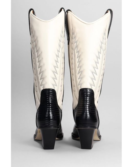 Paris Texas Cowboy Boots in White | Lyst