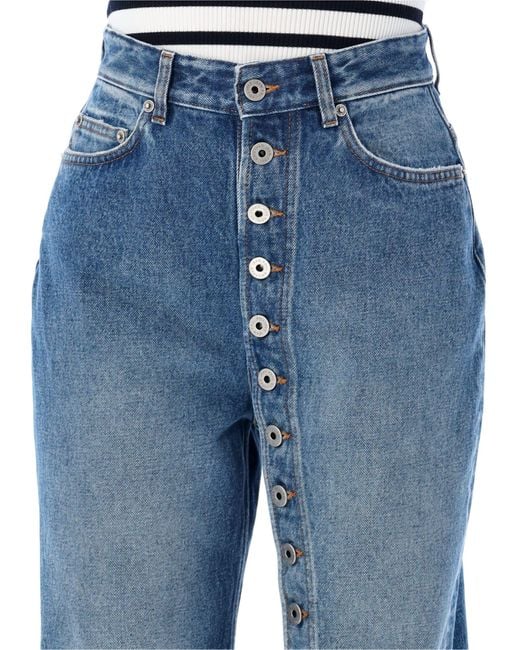 Jean Paul Gaultier Button Details Denim in Blue | Lyst UK