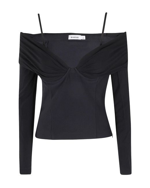 Jonathan Simkhai Hazel Top in Black | Lyst UK