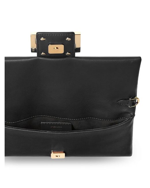 Fendi Mamma Baguette Leather Crossbody Bag in Black | Lyst UK
